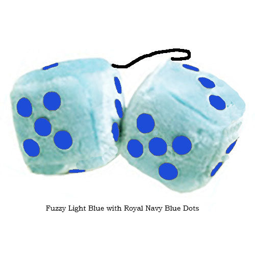 3 Inch Light Blue Fuzzy Dice – Fuzzy Dice Shop