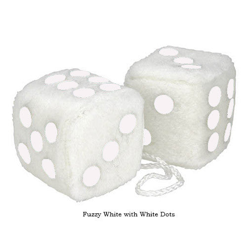 White Fuzzy Dice – Fuzzy Dice Shop